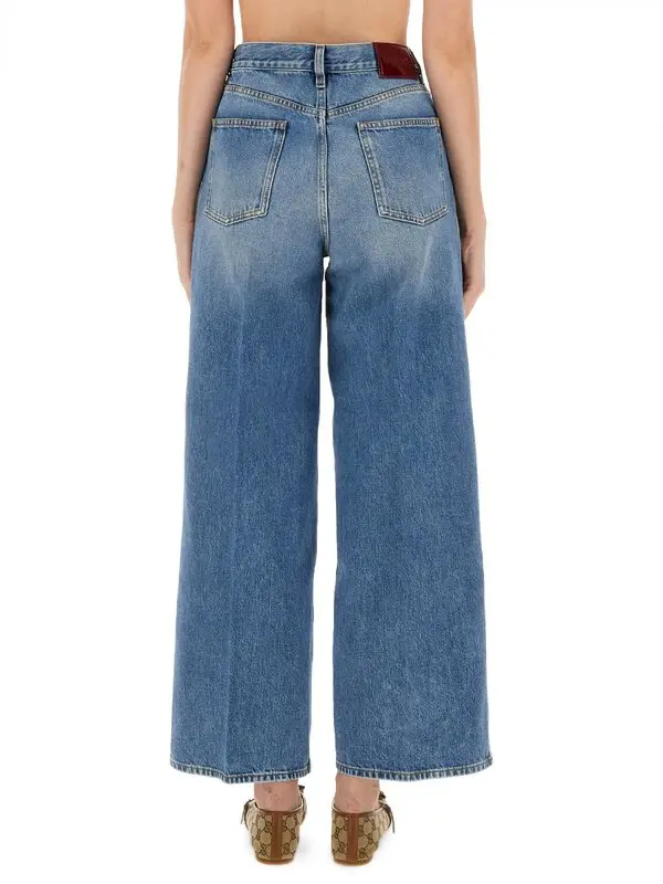 Gucci Wide-leg Jeans - Blue