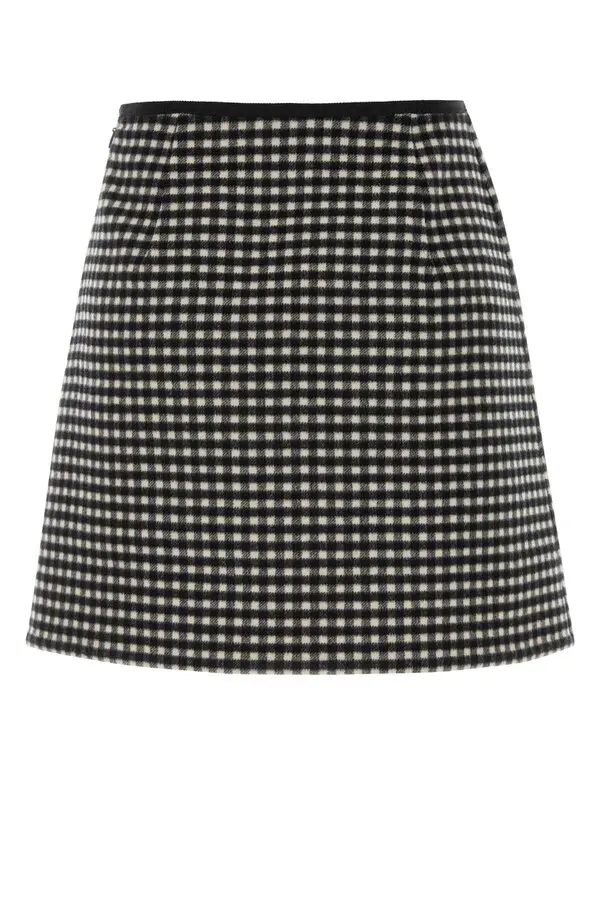 Valentino Garavani Embroidered Flannel Mini Skirt - Multicolor