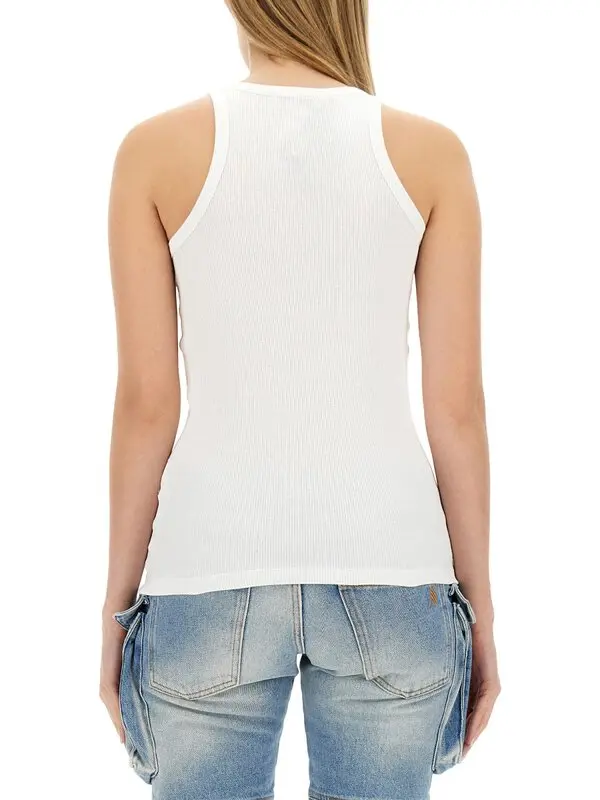 Attico Jersey Tank Top - White