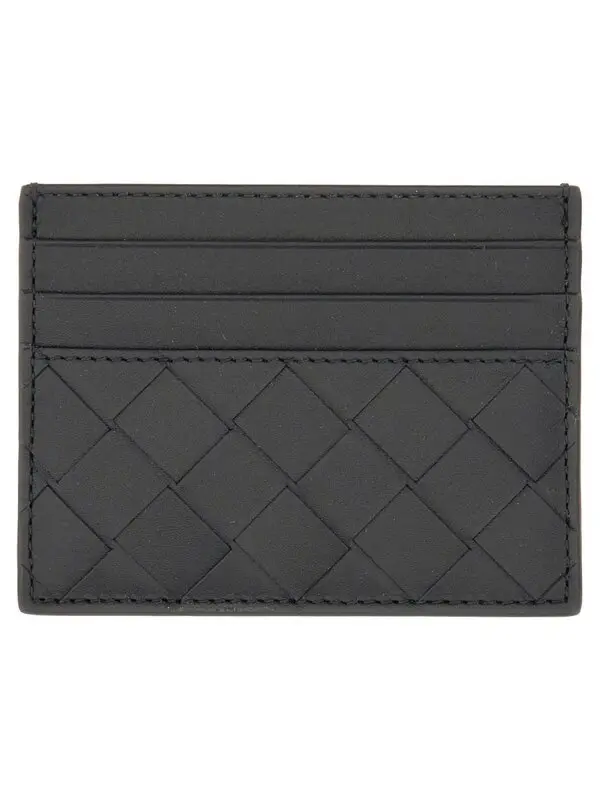 Bottega Veneta Woven Credit Card Holder - Black