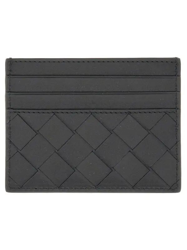 Bottega Veneta Woven Credit Card Holder - Black