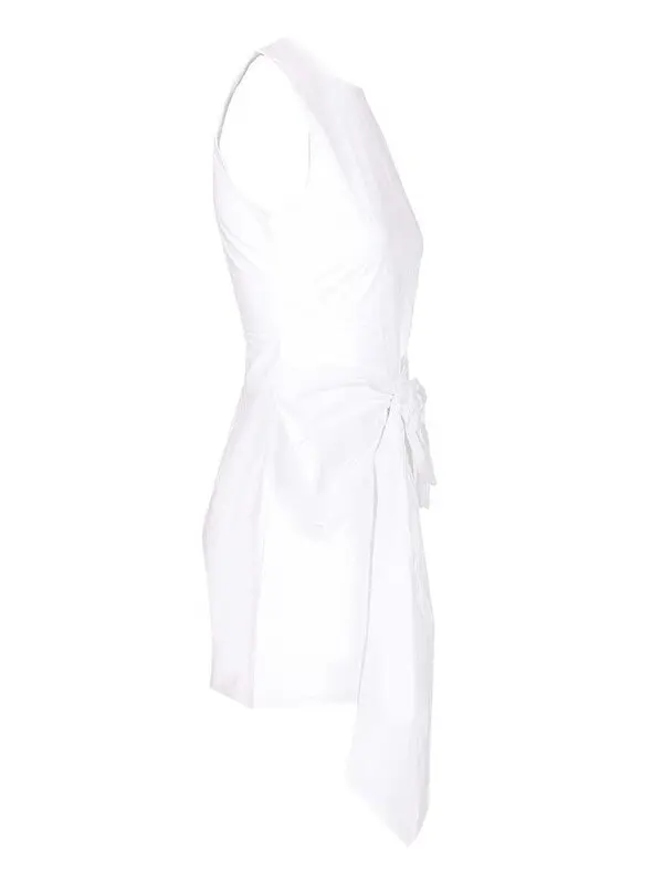 ROTATE BY BIRGER CHRISTENSEN Organic Cotton Bow Detail Mini Dress