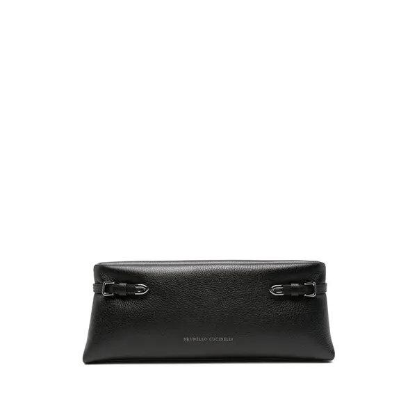 Brunello Cucinelli Leather Clutch Bag - Black