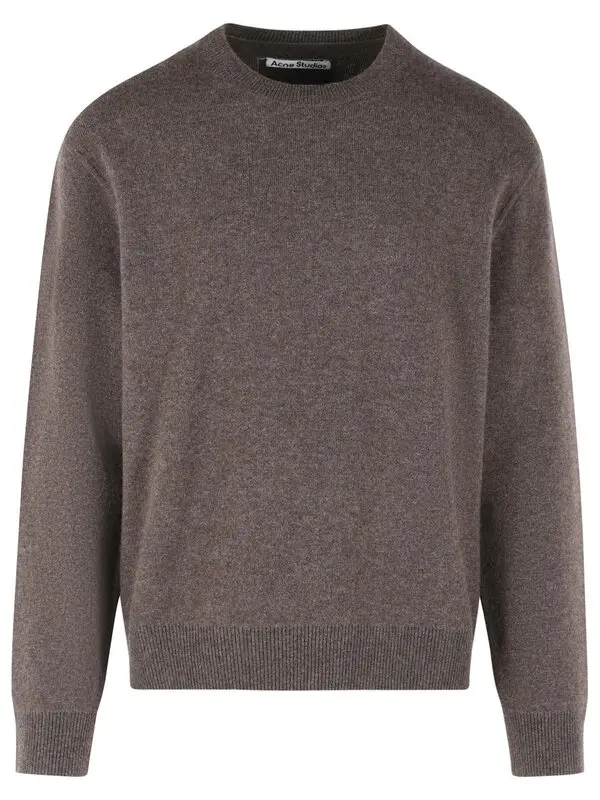 Acne Studios Fine Knit Crew Neck Sweater - Brown