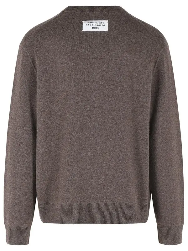Acne Studios Fine Knit Crew Neck Sweater - Brown