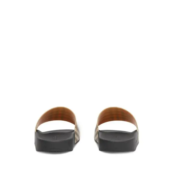 Burberry Vintage Check Slides - Cream