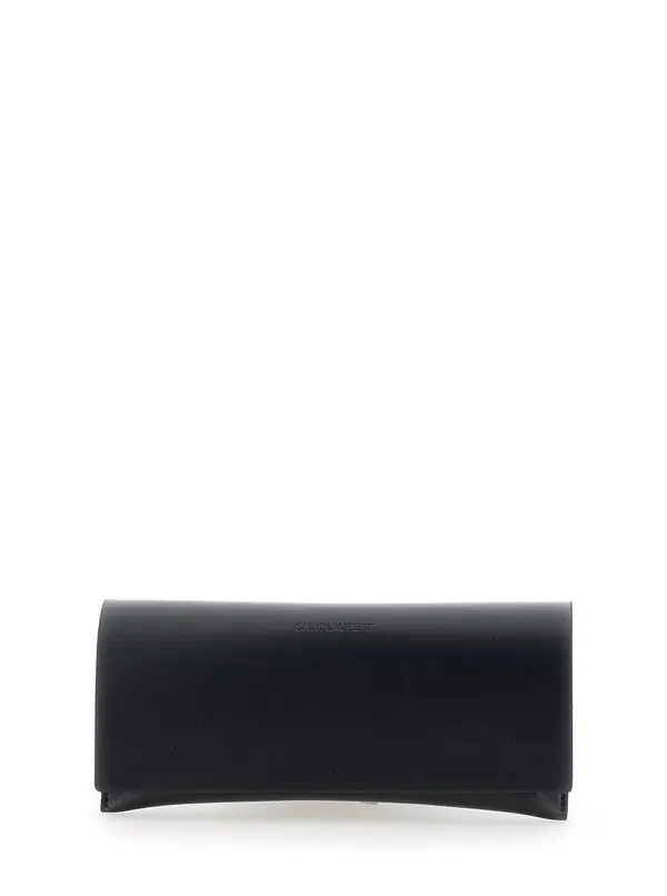 Saint Laurent Acetate Sunglasses With Cassandre Detail - Black