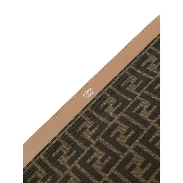 Fendi Calf Leather Monogram Clutch