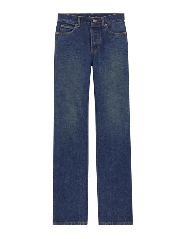 Saint Laurent Low Waist Nico Jeans - Blue