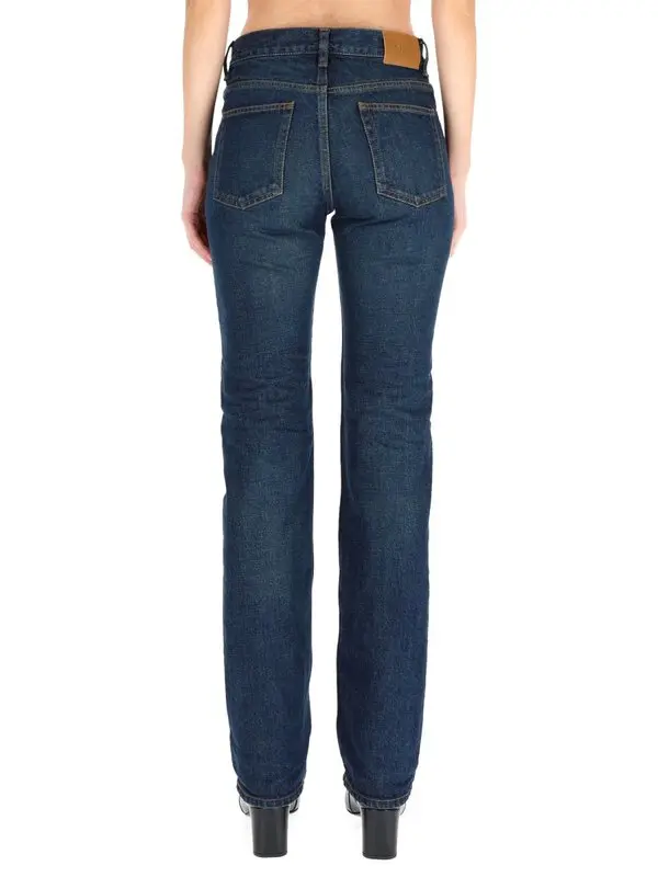 Saint Laurent Low Waist Nico Jeans - Blue