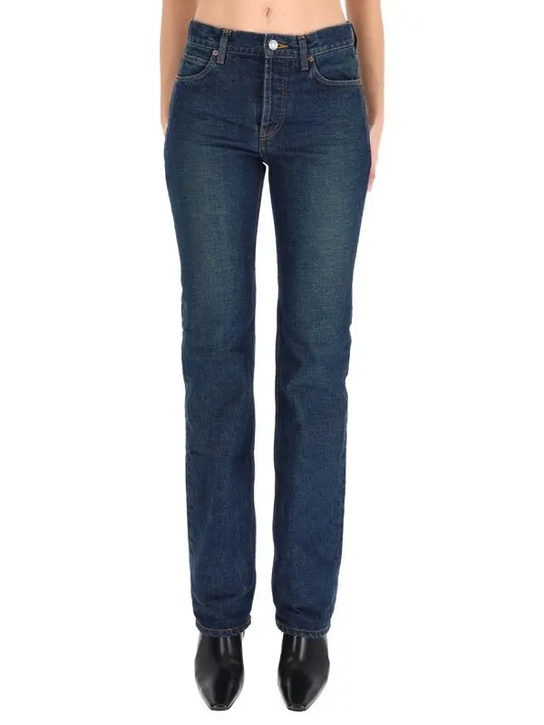 Saint Laurent Low Waist Nico Jeans - Blue