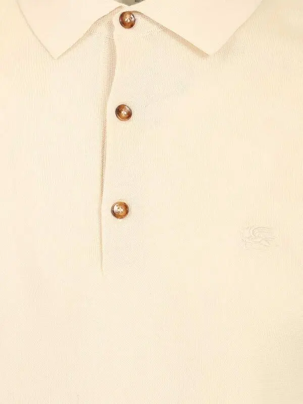 Etro Cotton Knit Polo Shirt - White