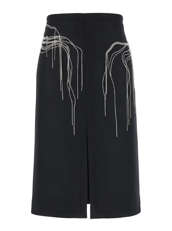 Dries Van Noten Shelda Embellished Midi Skirt - Multicolor