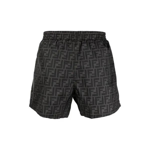 Fendi Ff-logo Print Swim Shorts