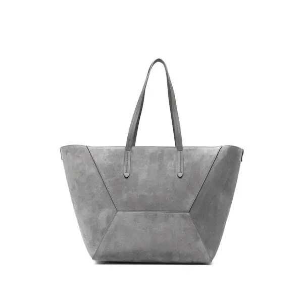 Brunello Cucinelli Paneled Suede Tote Bag - Gray