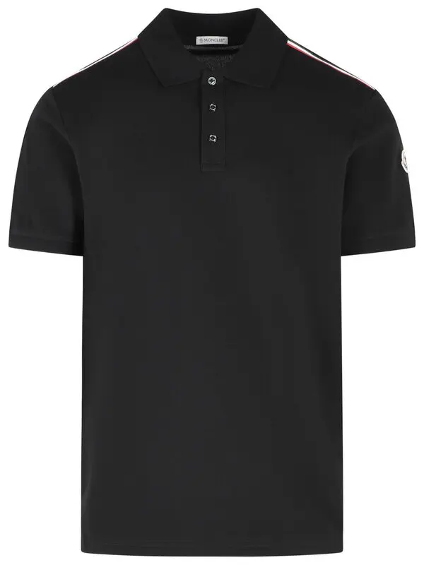 Moncler Cotton Polo Shirt - Black