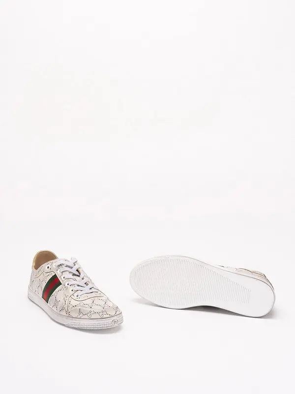 Gucci Leather Lace-up Sneakers