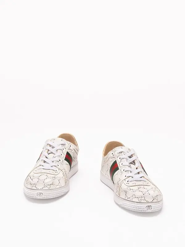 Gucci Leather Lace-up Sneakers - Multicolor