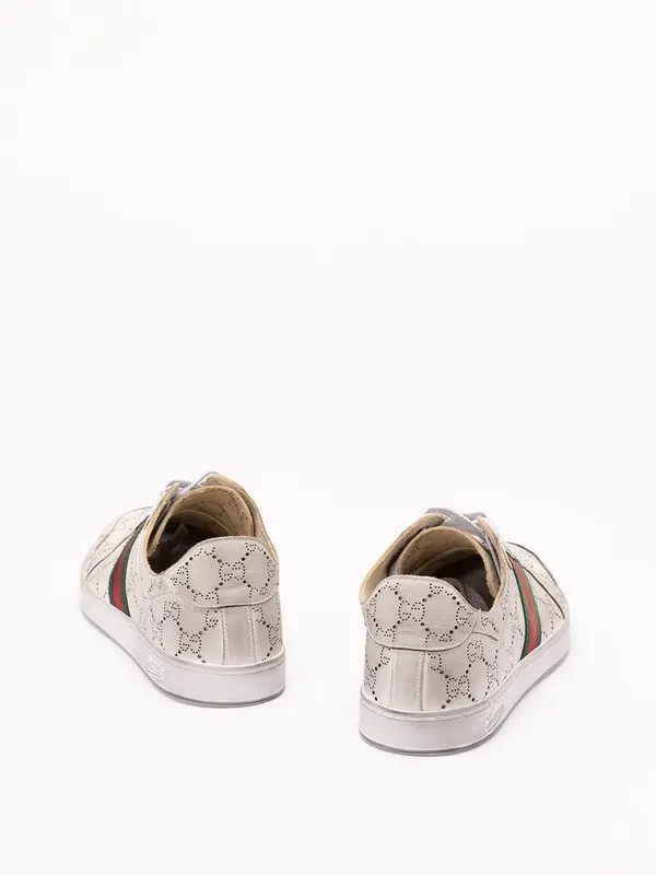 Gucci Leather Lace-up Sneakers - Multicolor
