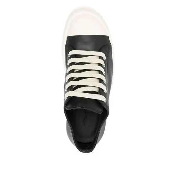 Rick Owens Lace-up Platform Sole Round Toe Sneakers - Black