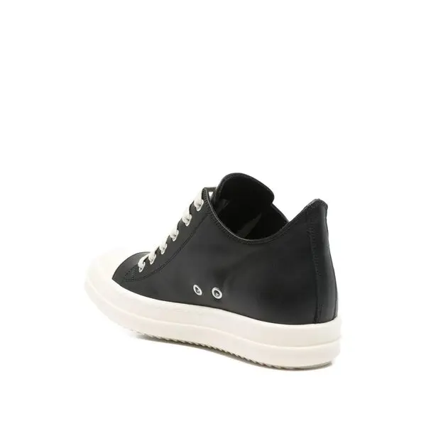 Rick Owens Lace-up Platform Sole Round Toe Sneakers - Black