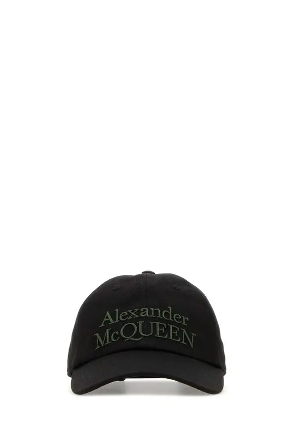 Alexander McQueen Cotton Baseball Cap - Black