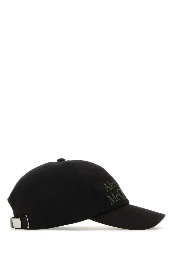 Alexander McQueen Cotton Baseball Cap - Black