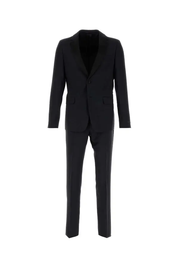 Prada Midnight Wool Blend Tuxedo - Blue
