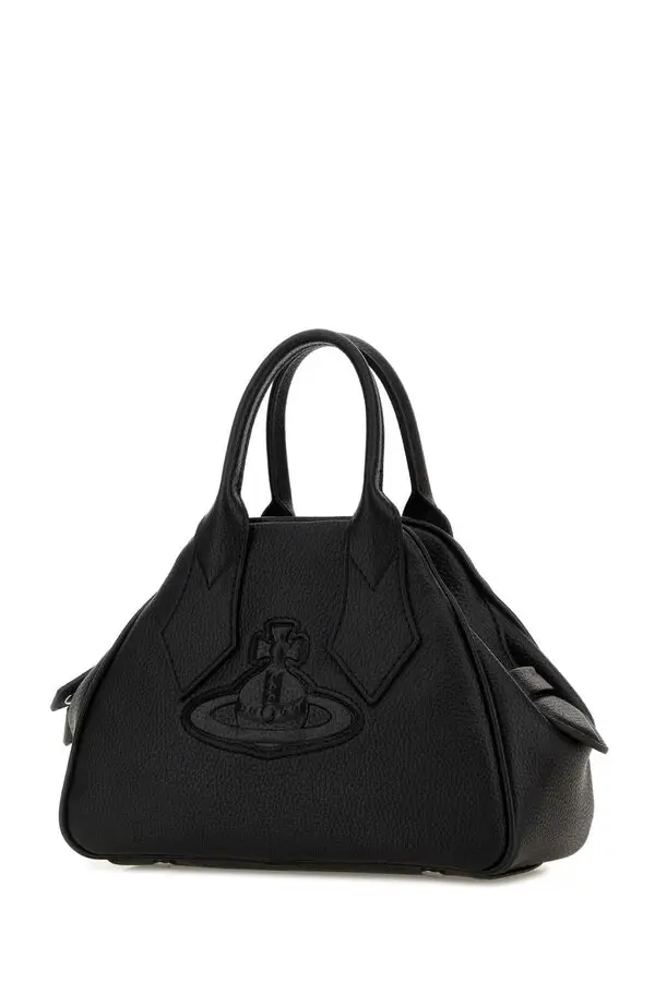 VIVIENNE WESTWOOD Leather Small Yasmine Handbag - Black