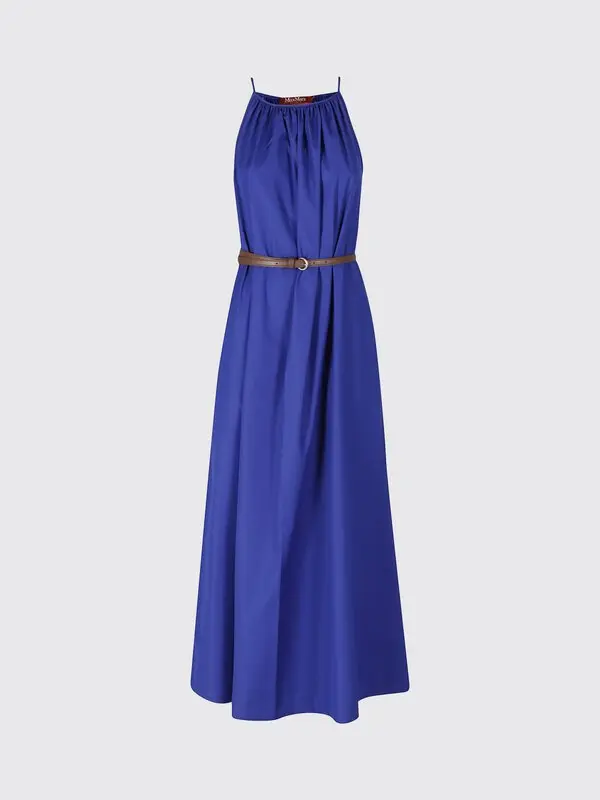Max Mara Belted Maxi Dress - Blue
