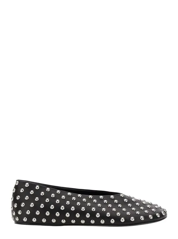 JIL SANDER Studded Leather Ballet Flats - Multicolor