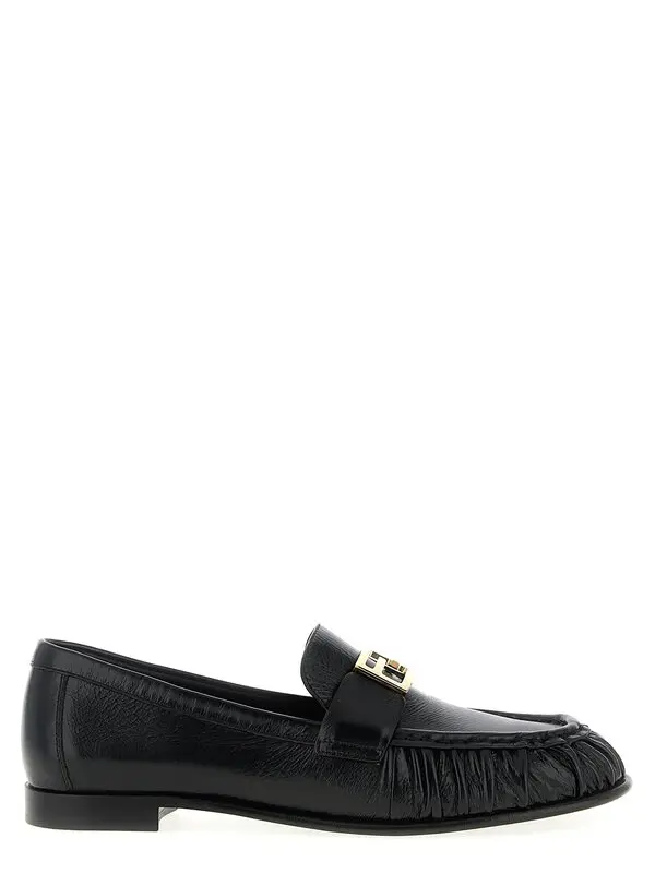 Fendi Baguette Nappa Loafers - Black
