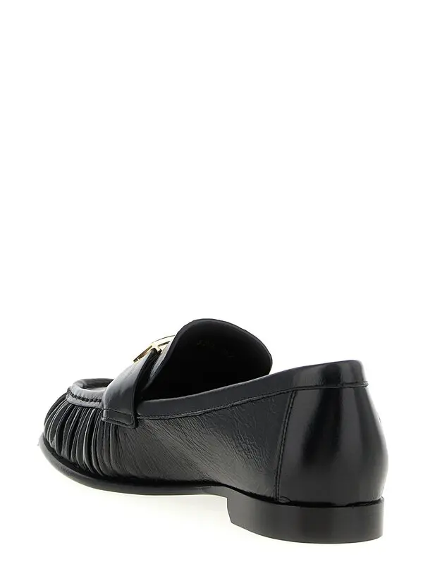 Fendi Baguette Nappa Loafers - Black