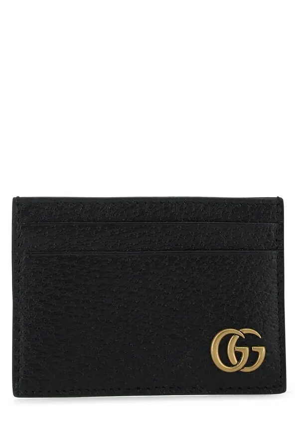 Gucci Leather Marmont Card Holder - Black