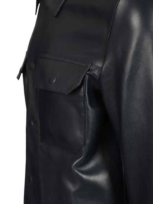 TOM FORD Leather Shirt Jacket
