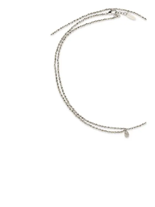 Brunello Cucinelli Double Wrap Chain Necklace With Lobster Clasp - Silver