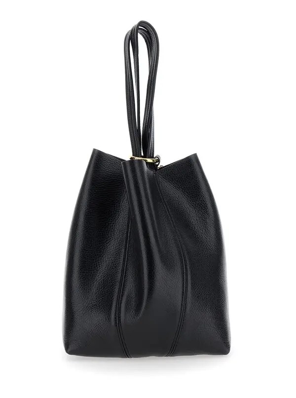 Chloé Spin" Shoulder Bag With Logo Medallion Detail In Grained Leather - Multicolor