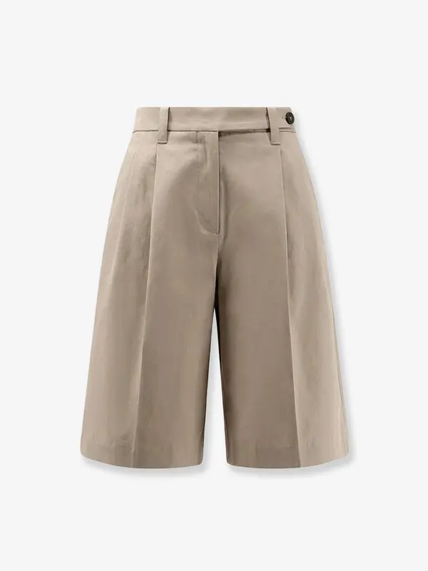 Brunello Cucinelli Cotton And Linen Shorts - Multicolor
