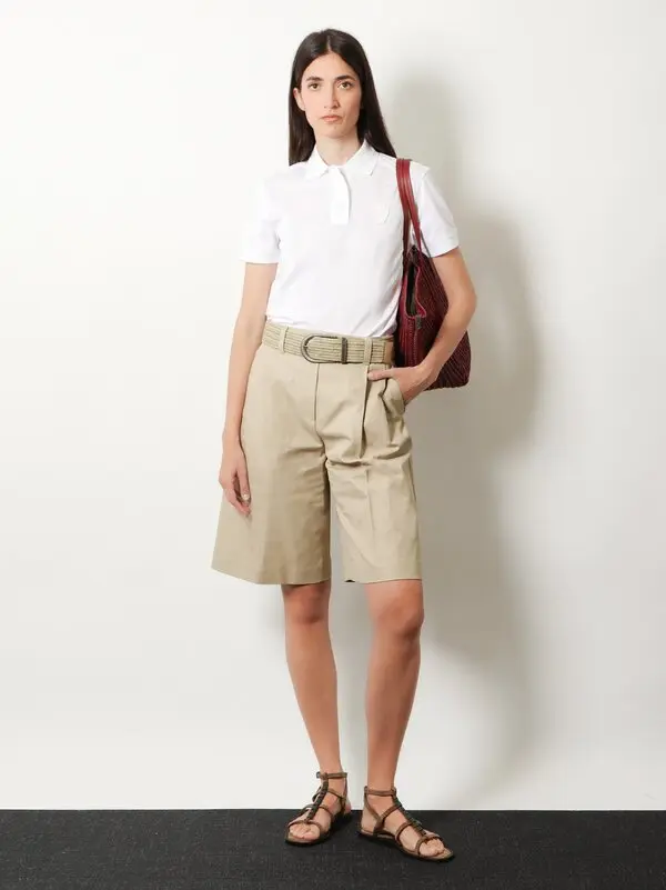 Brunello Cucinelli Cotton And Linen Shorts - Multicolor