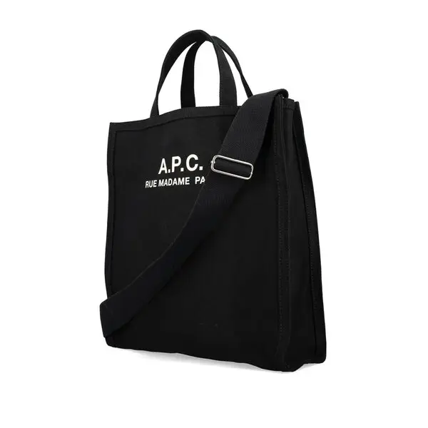 A.p.c. Canvas Logo Print Tote Bag