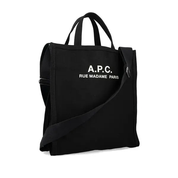 A.p.c. Canvas Logo Print Tote Bag