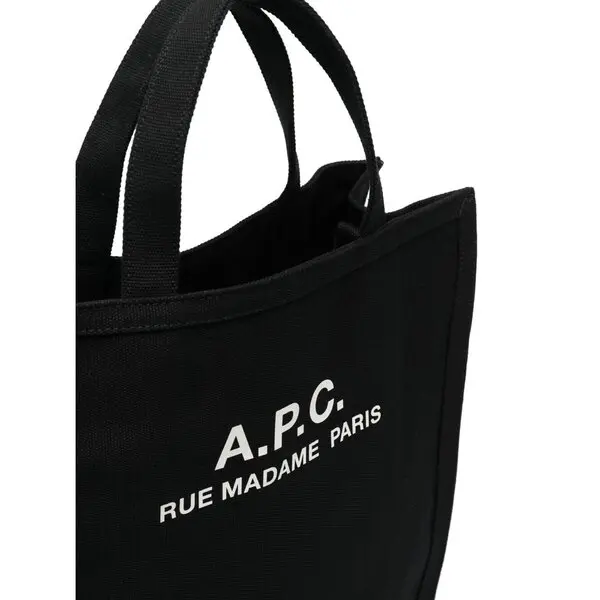 A.p.c. Canvas Logo Print Tote Bag
