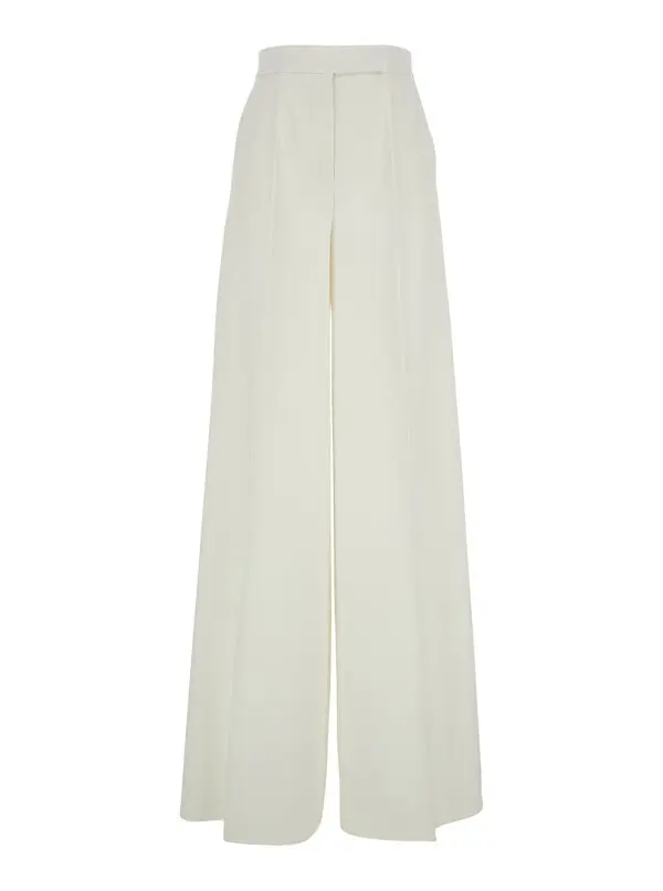 Max Mara Ninfa Virgin Wool Wide Leg Pants - Multicolor