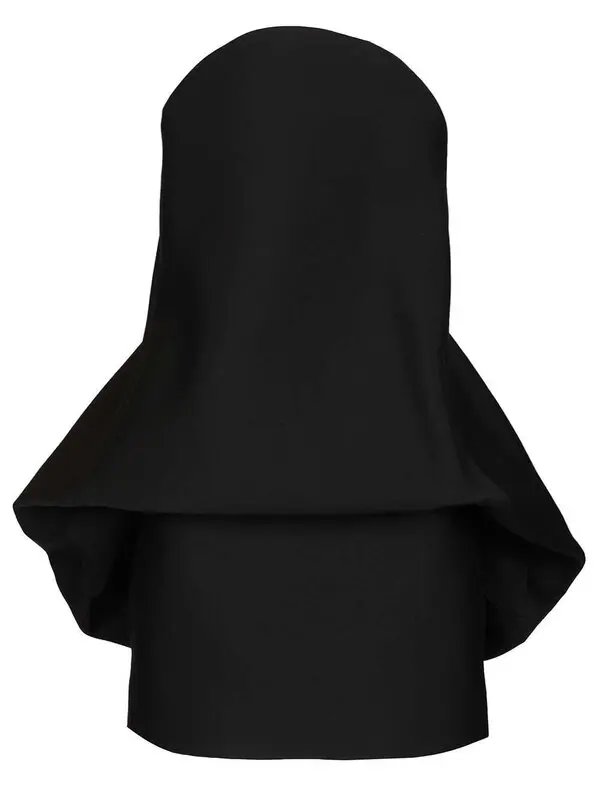 Balenciaga Sculpted Wool And Silk Bustier Dress