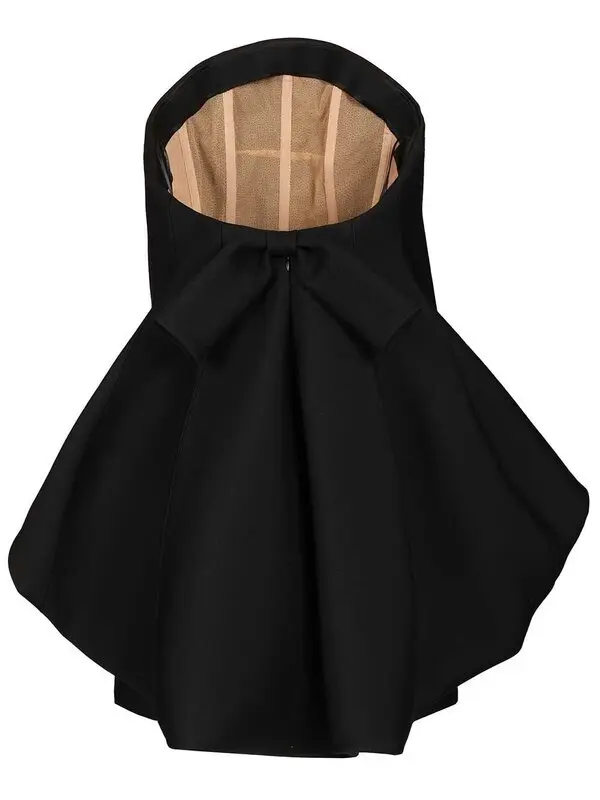 Balenciaga Sculpted Wool And Silk Bustier Dress