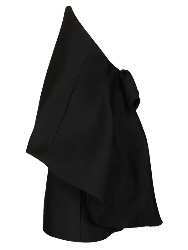 Balenciaga Sculpted Wool And Silk Bustier Dress