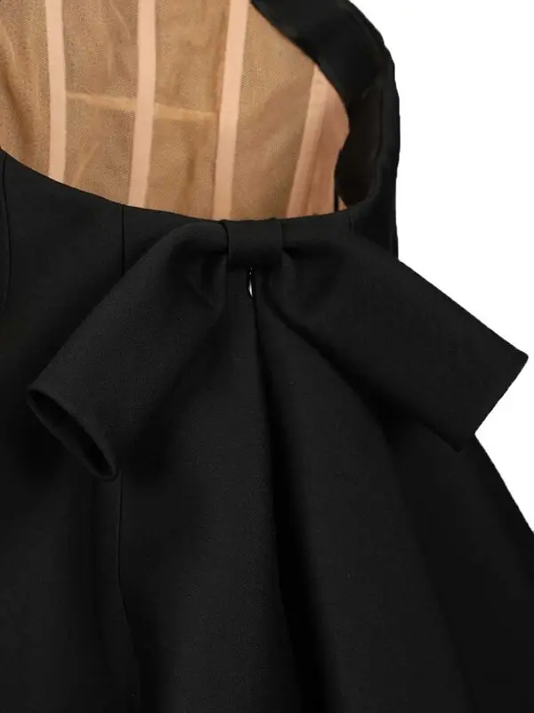 Balenciaga Sculpted Wool And Silk Bustier Dress