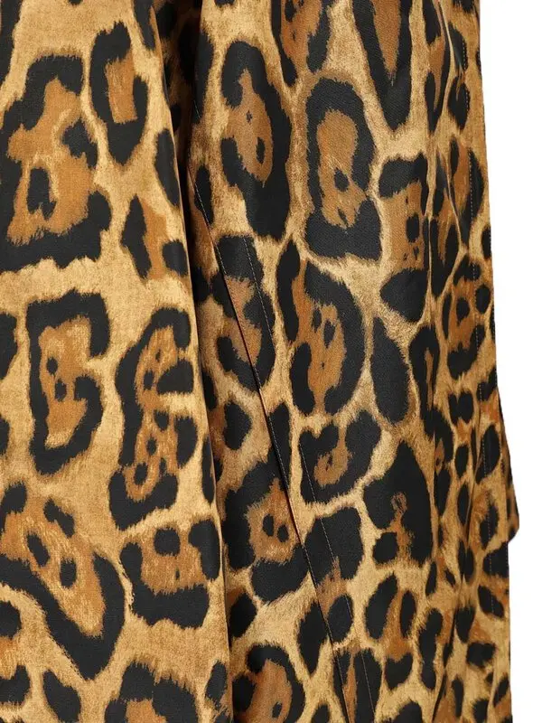 Alaïa Layered Ocelot Print Twill Coat