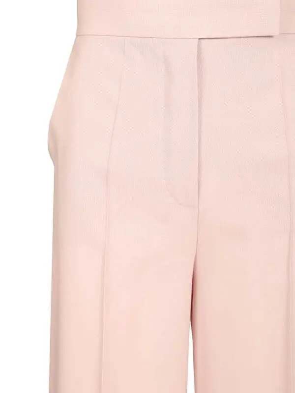 Max Mara Girone Wool, Mohair, And Silk Wide-leg Trousers - Multicolor