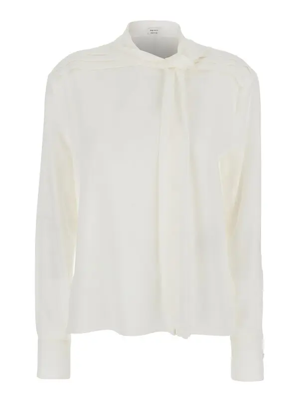 Alexander McQueen Silk Blouse With Scarf Detail - Multicolor